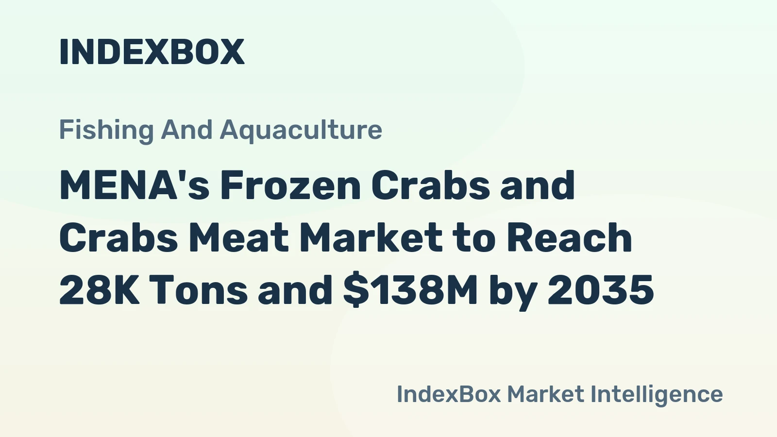 MENA's Frozen Crabs and Crabs Meat Market to Reach 28K Tons and $138M by 2035
