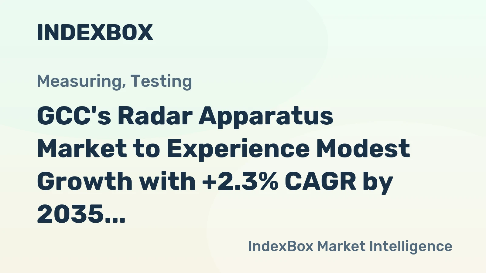 GCC's Radar Apparatus Market to Experience Modest Growth with +2.3% CAGR by 2035