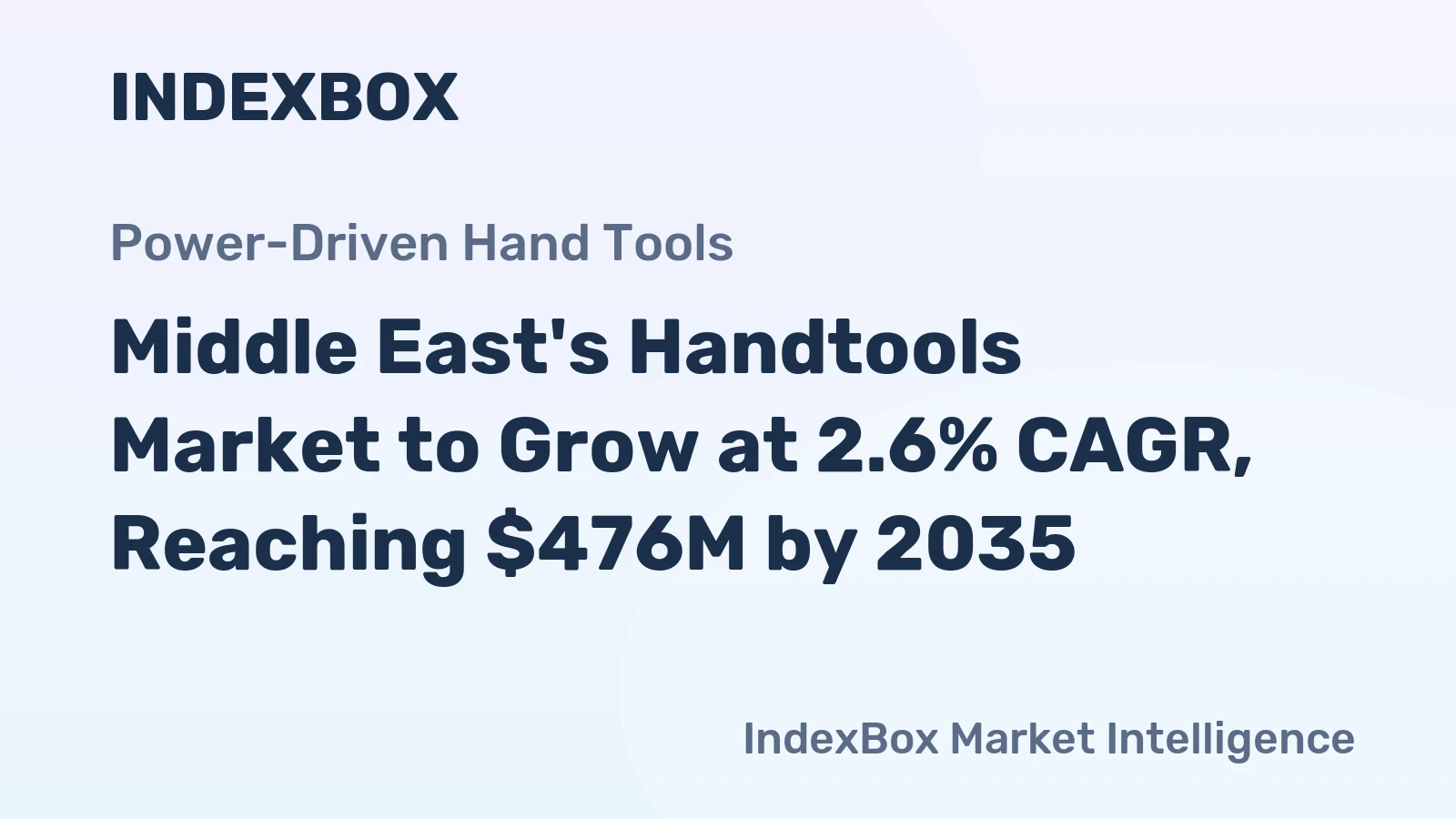 Middle East's Handtools Market to Grow at 2.6% CAGR, Reaching $476M by 2035