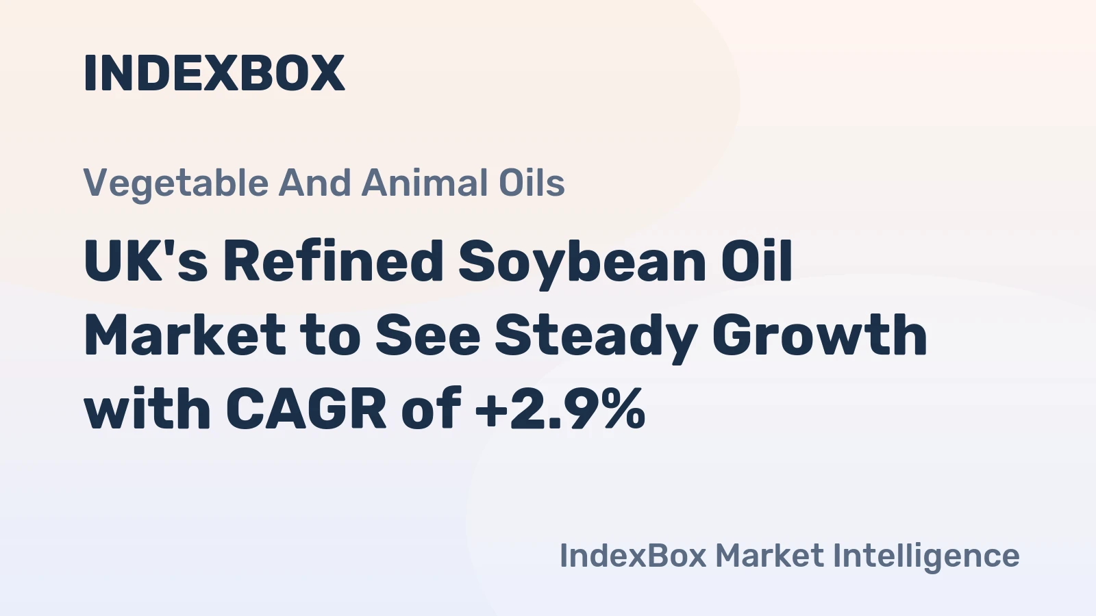 UK's Refined Soybean Oil Market to See Steady Growth with CAGR of +2.9%