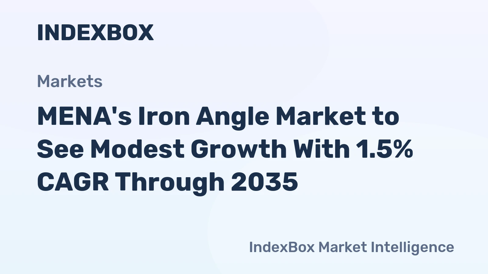MENA's Iron Angle Market to See Modest Growth With 1.5% CAGR Through 2035
