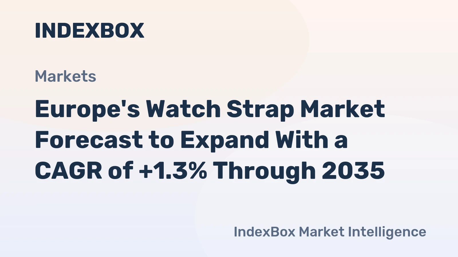 Europe's Watch Strap Market Forecast to Expand With a CAGR of +1.3% Through 2035