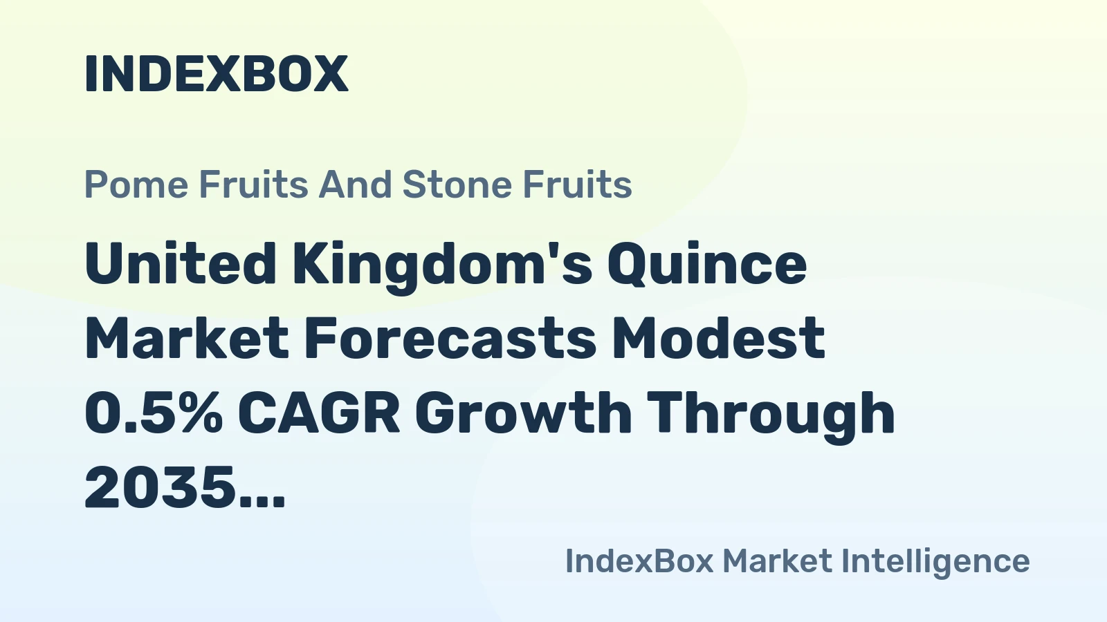 United Kingdom's Quince Market Forecasts Modest 0.5% CAGR Growth Through 2035