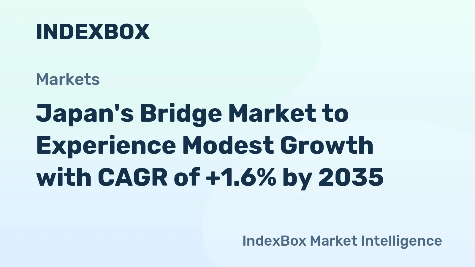 Japan's Bridge Market to Experience Modest Growth with CAGR of +1.6% by 2035