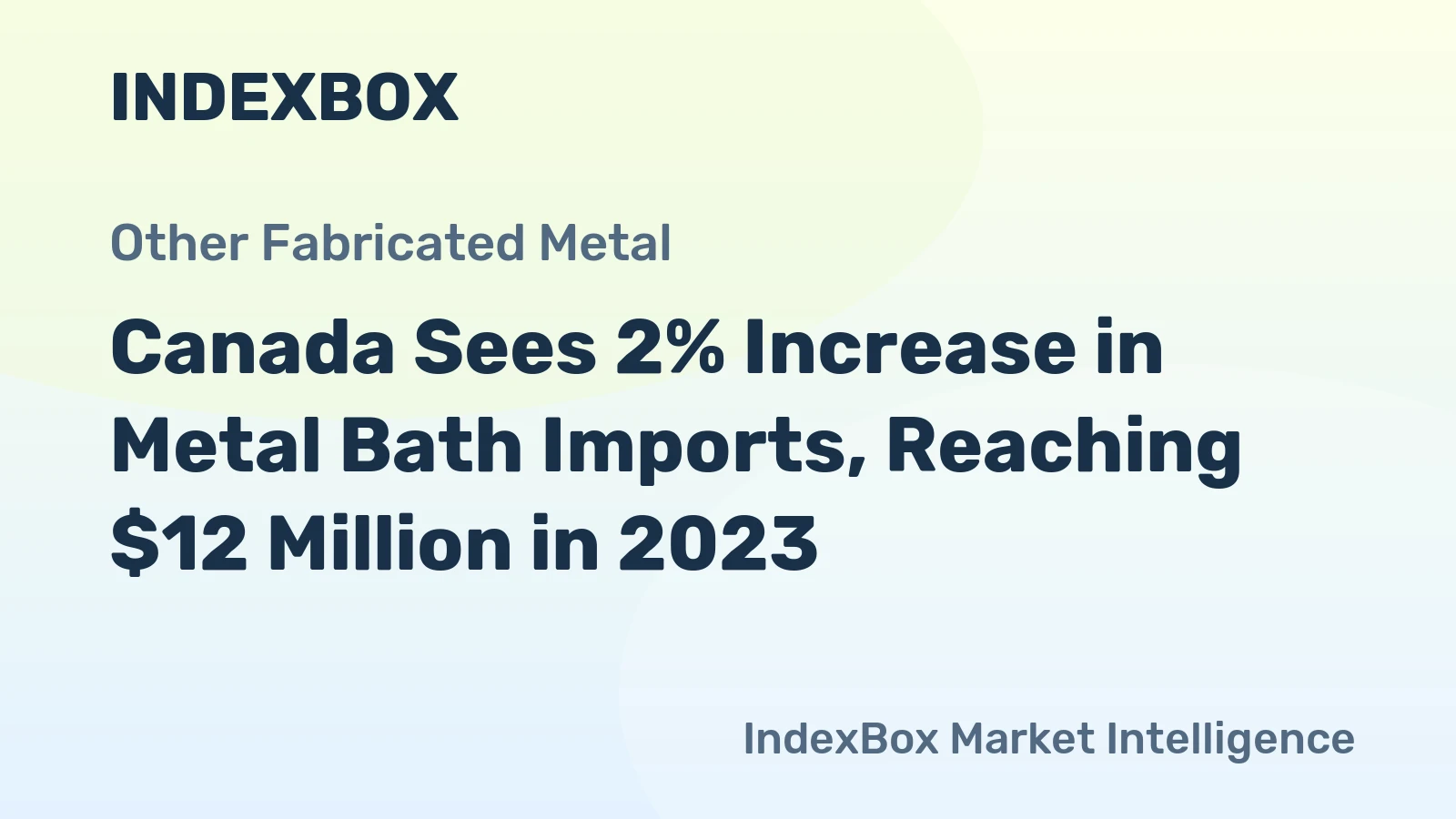 Canada Sees 2% Increase in Metal Bath Imports, Reaching $12 Million in 2023