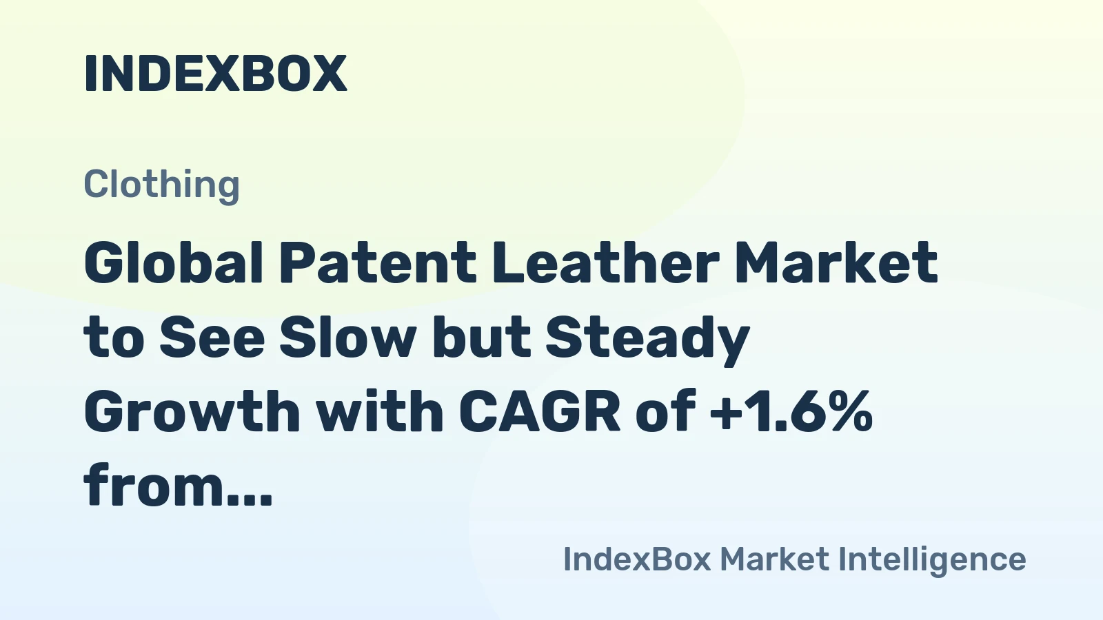 Global Patent Leather Market to See Slow but Steady Growth with CAGR of +1.6% from 2023-2030