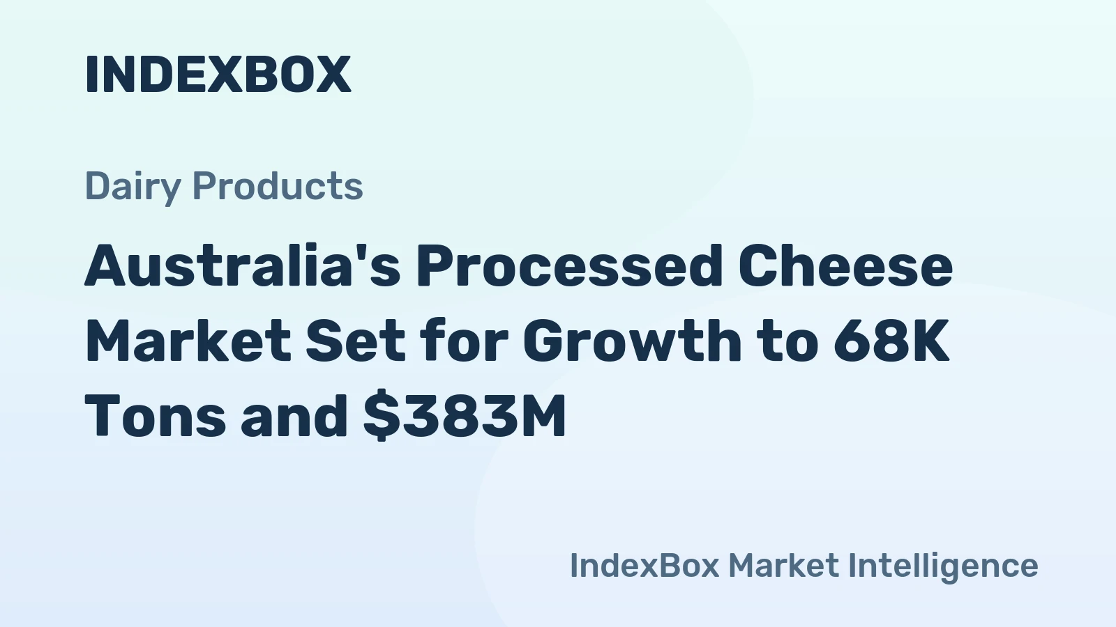 Australia's Processed Cheese Market Set for Growth to 68K Tons and $383M
