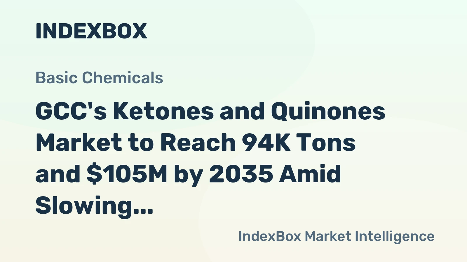 GCC's Ketones and Quinones Market to Reach 94K Tons and $105M by 2035 Amid Slowing Growth