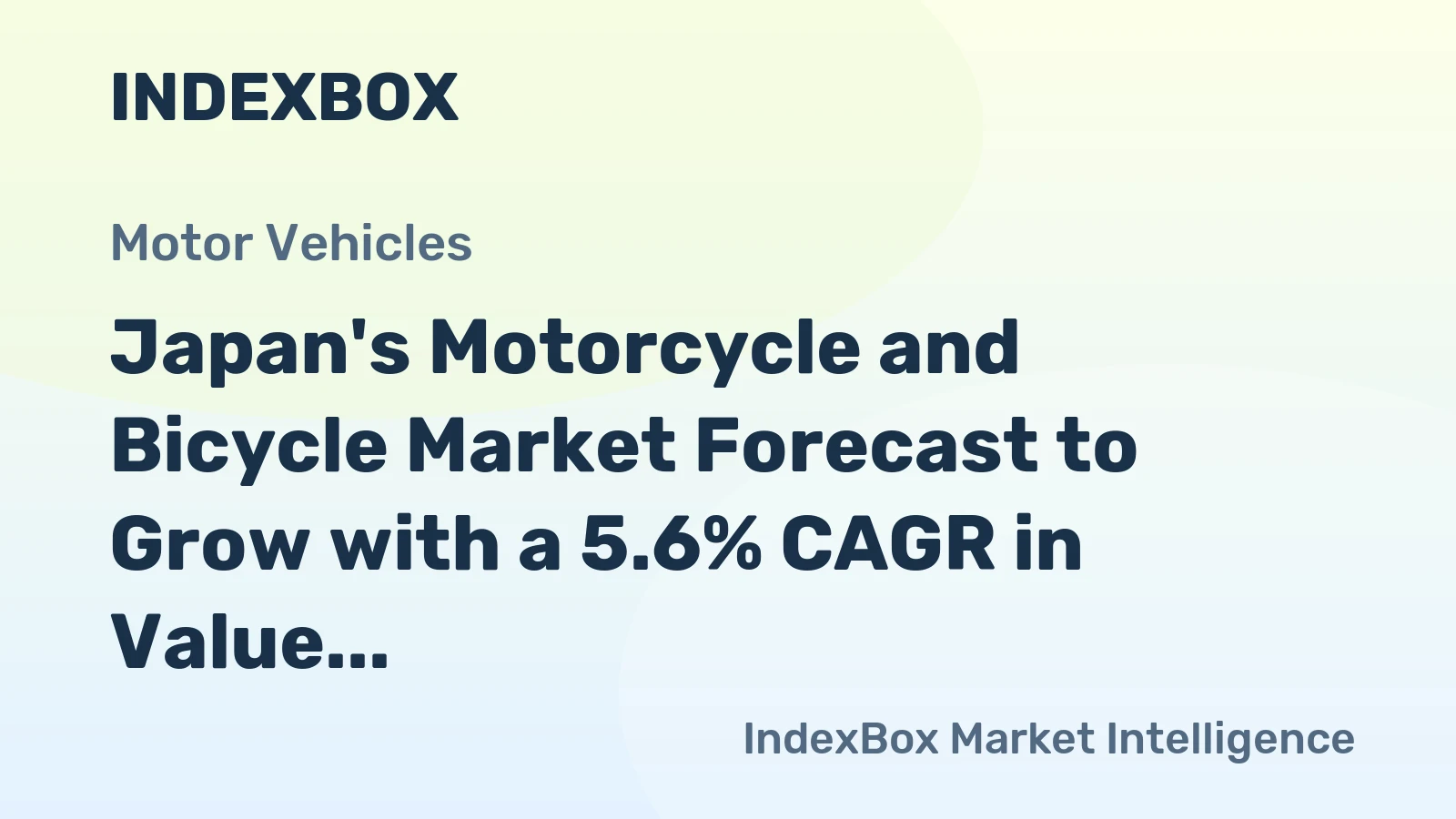 Japan's Motorcycle and Bicycle Market Forecast to Grow with a 5.6% CAGR in Value Through 2035