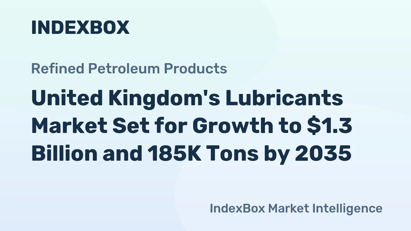 United Kingdom's Lubricants Market Set for Growth to $1.3 Billion and 185K Tons by 2035