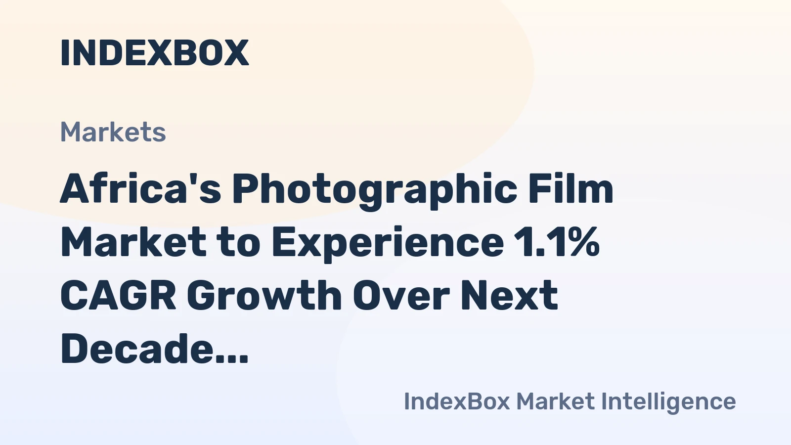 Africa's Photographic Film Market to Experience 1.1% CAGR Growth Over Next Decade