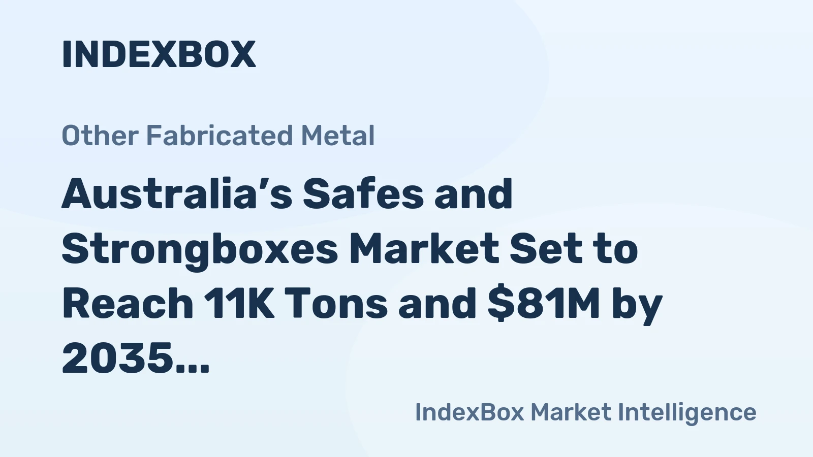 Australia’s Safes and Strongboxes Market Set to Reach 11K Tons and $81M by 2035