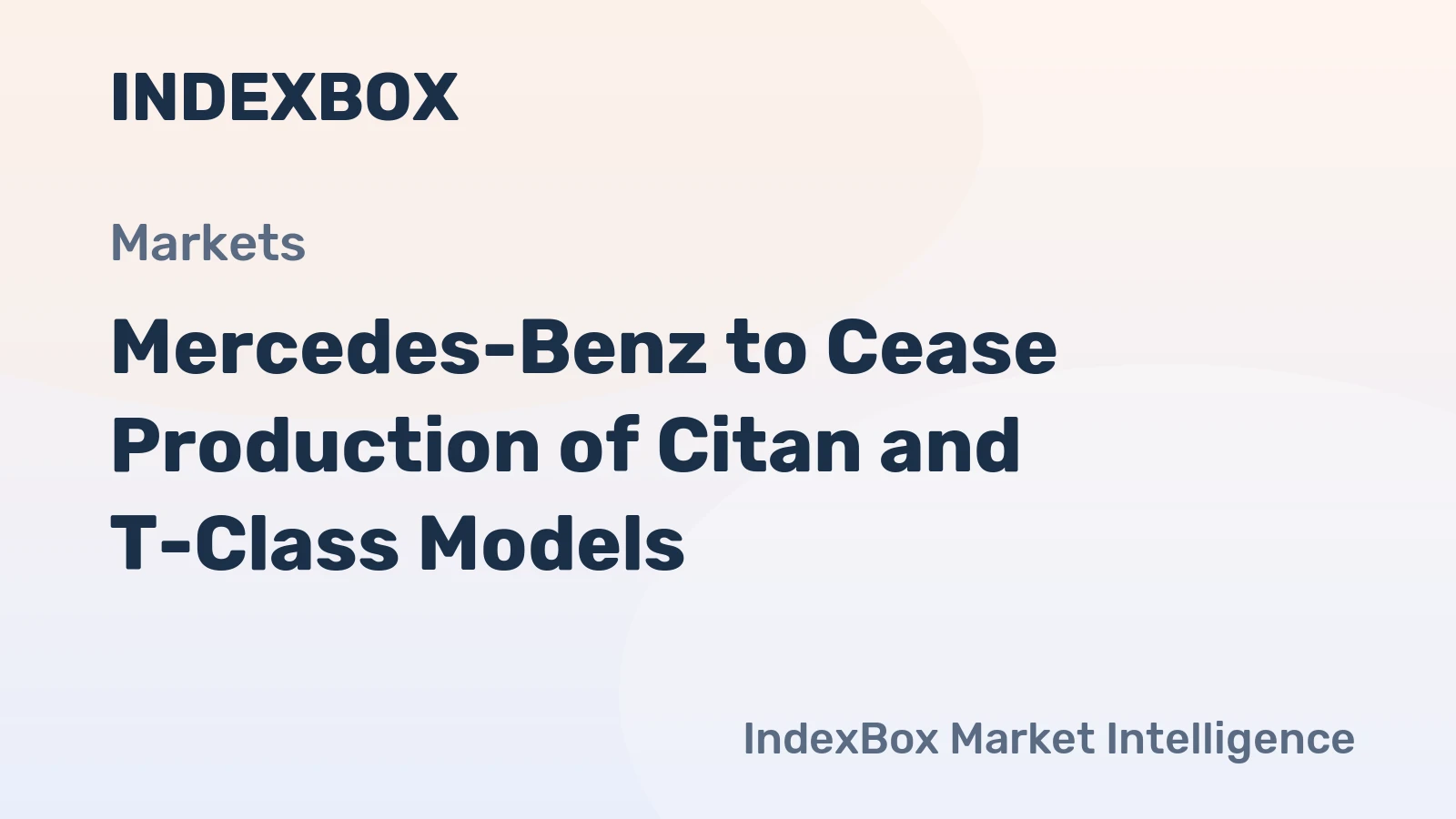 Mercedes-Benz to Cease Production of Citan and T-Class Models