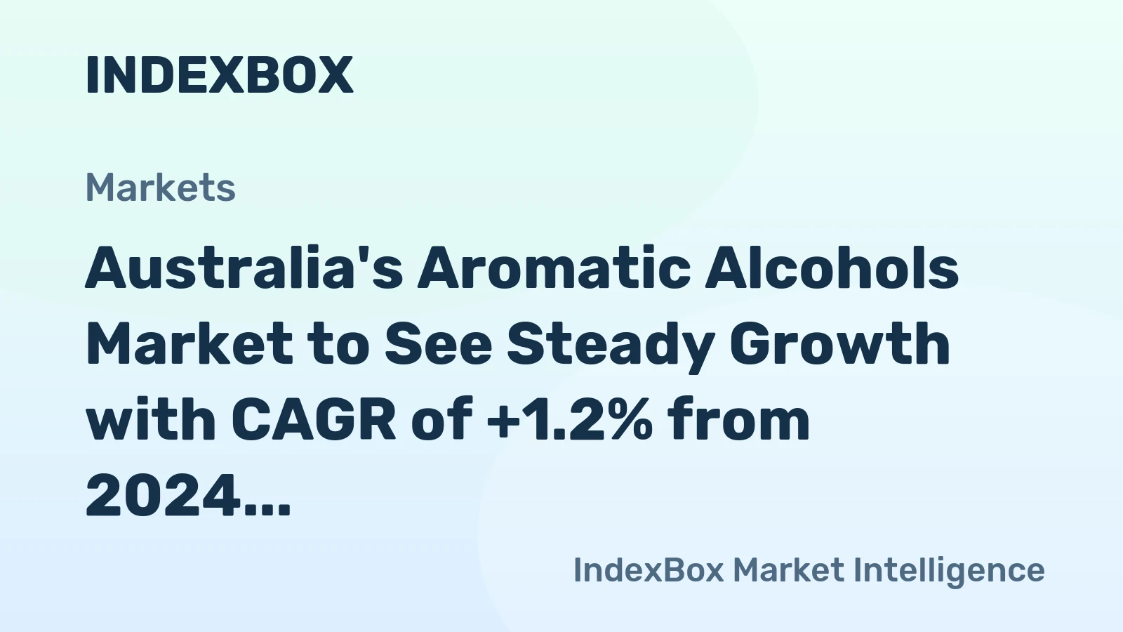 Australia's Aromatic Alcohols Market to See Steady Growth with CAGR of +1.2% from 2024 to 2035
