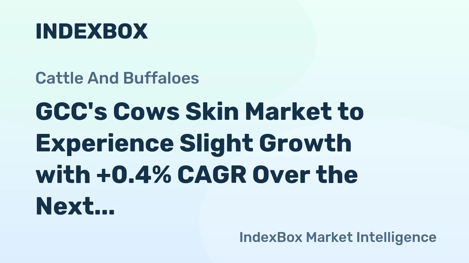 GCC's Cows Skin Market to Experience Slight Growth with +0.4% CAGR Over the Next Decade