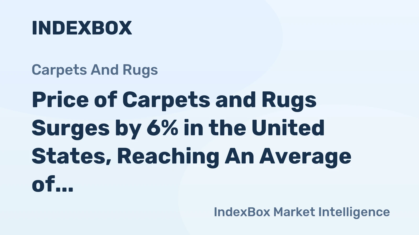 Price of Carpets and Rugs Surges by 6% in the United States, Reaching An Average of $8.7 per Square Meter
