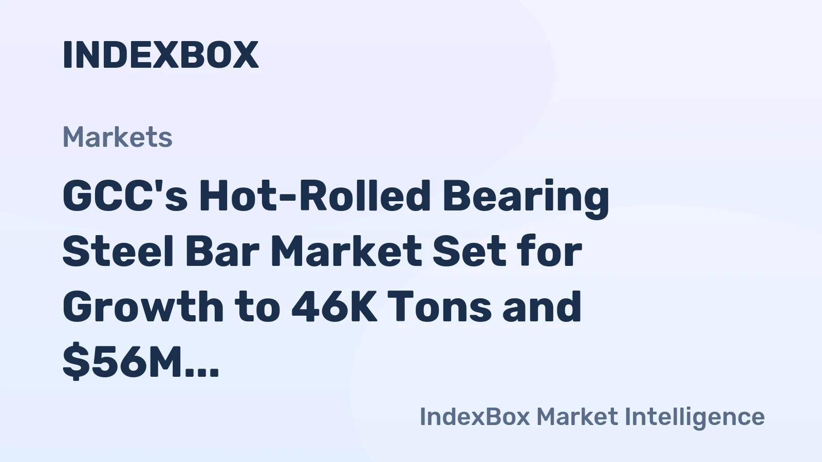 GCC's Hot-Rolled Bearing Steel Bar Market Set for Growth to 46K Tons and $56M by 2035