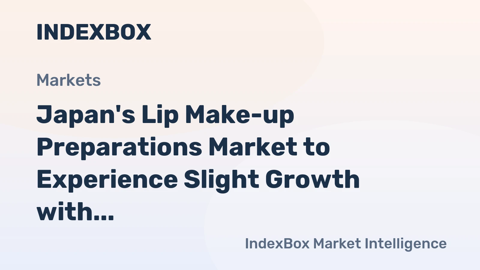 Japan's Lip Make-up Preparations Market to Experience Slight Growth with +0.5% CAGR from 2024 to 2035