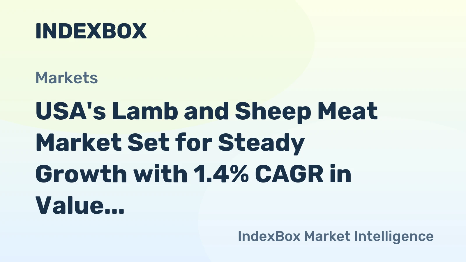 USA's Lamb and Sheep Meat Market Set for Steady Growth with 1.4% CAGR in Value Through 2035