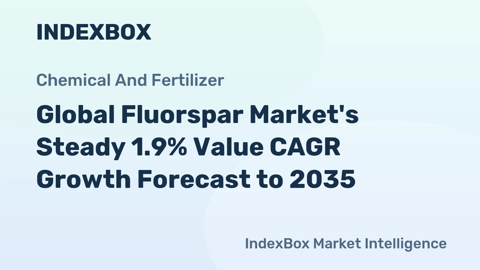Global Fluorspar Market's Steady 1.9% Value CAGR Growth Forecast to 2035