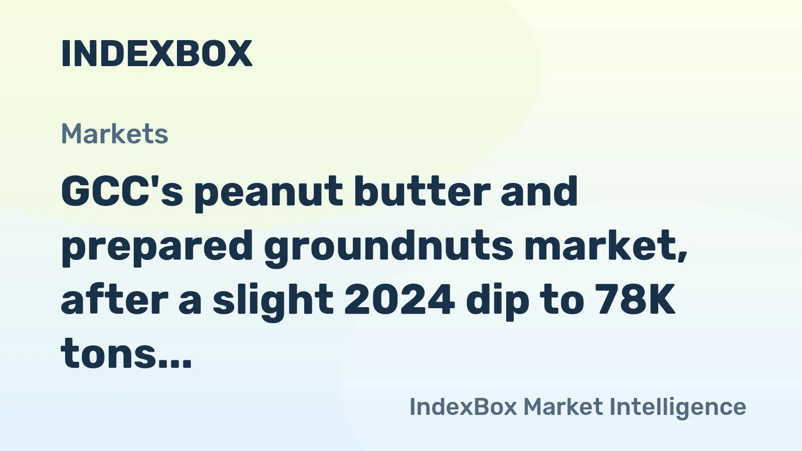 GCC's peanut butter and prepared groundnuts market, after a slight 2024 dip to 78K tons and $272M, is forecast to grow to 87K tons and $327M by 2035.