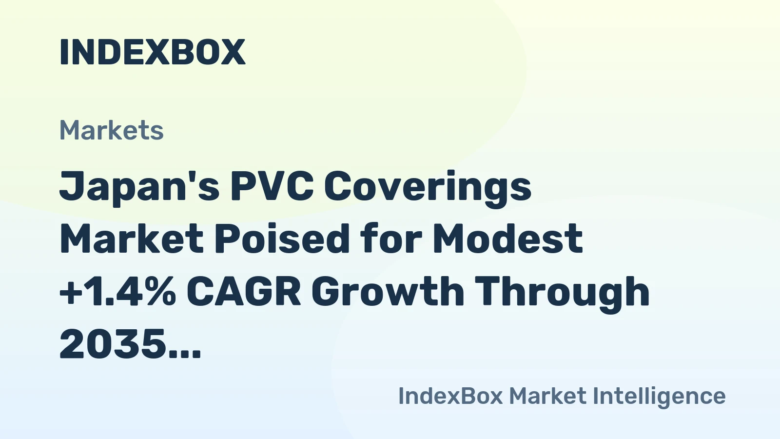 Japan's PVC Coverings Market Poised for Modest +1.4% CAGR Growth Through 2035