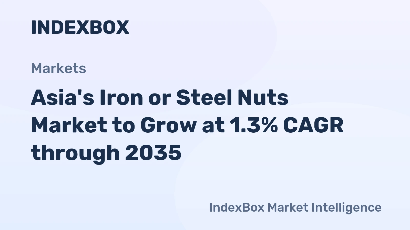 Asia's Iron or Steel Nuts Market to Grow at 1.3% CAGR through 2035