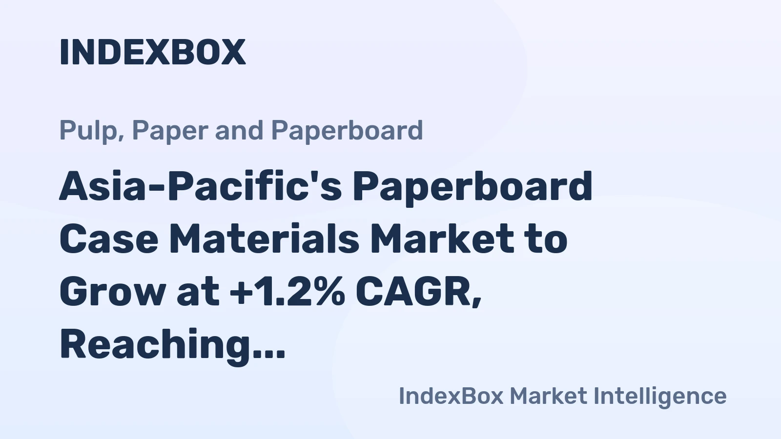 Asia-Pacific's Paperboard Case Materials Market to Grow at +1.2% CAGR, Reaching 113M Tons by 2035