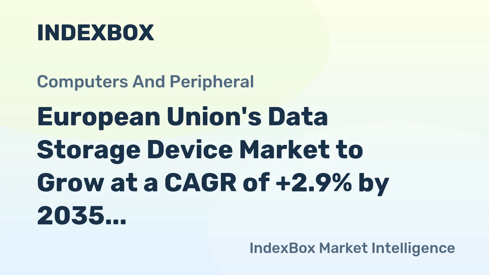 European Union's Data Storage Device Market to Grow at a CAGR of +2.9% by 2035