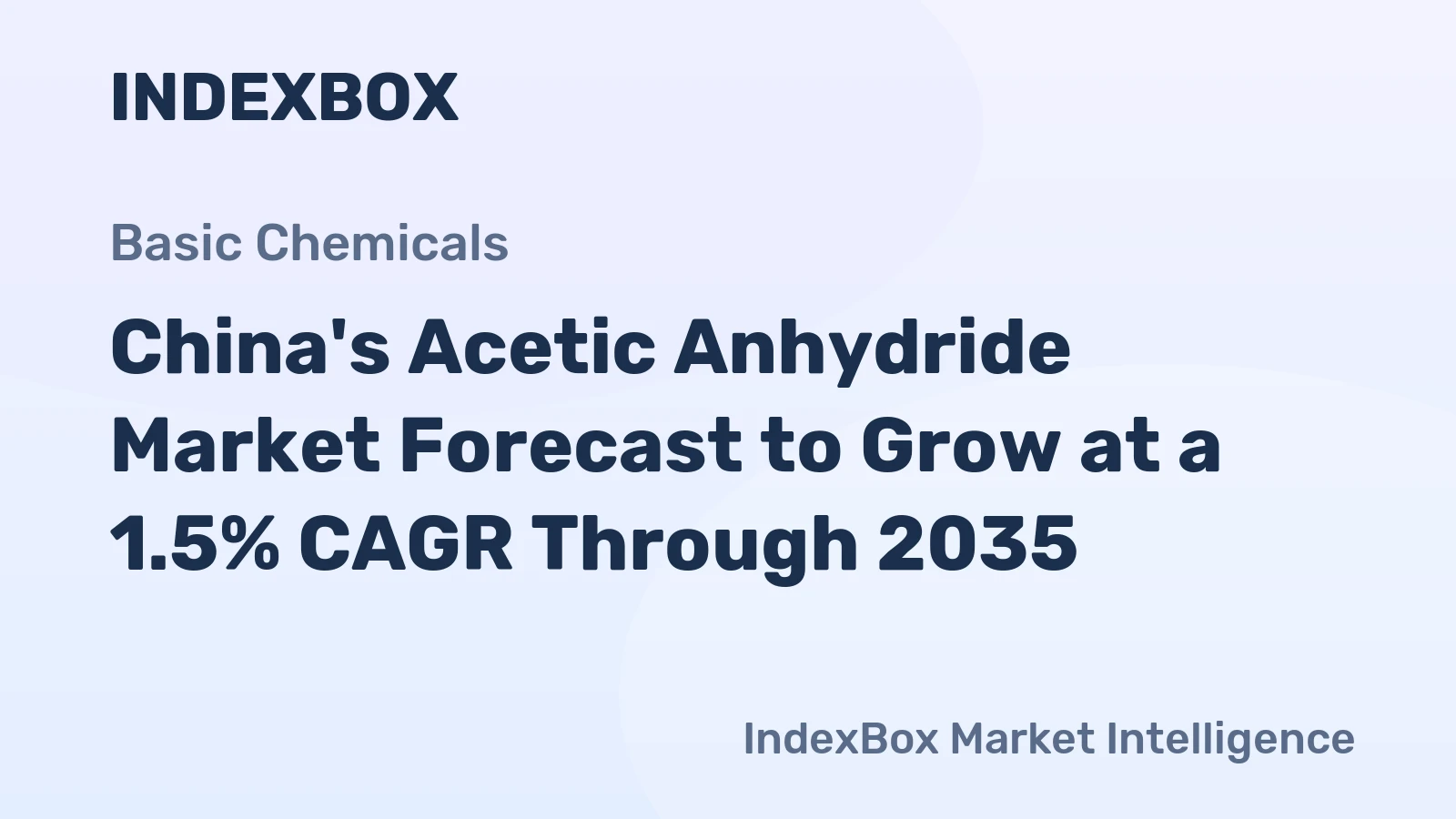 China's Acetic Anhydride Market Forecast to Grow at a 1.5% CAGR Through 2035