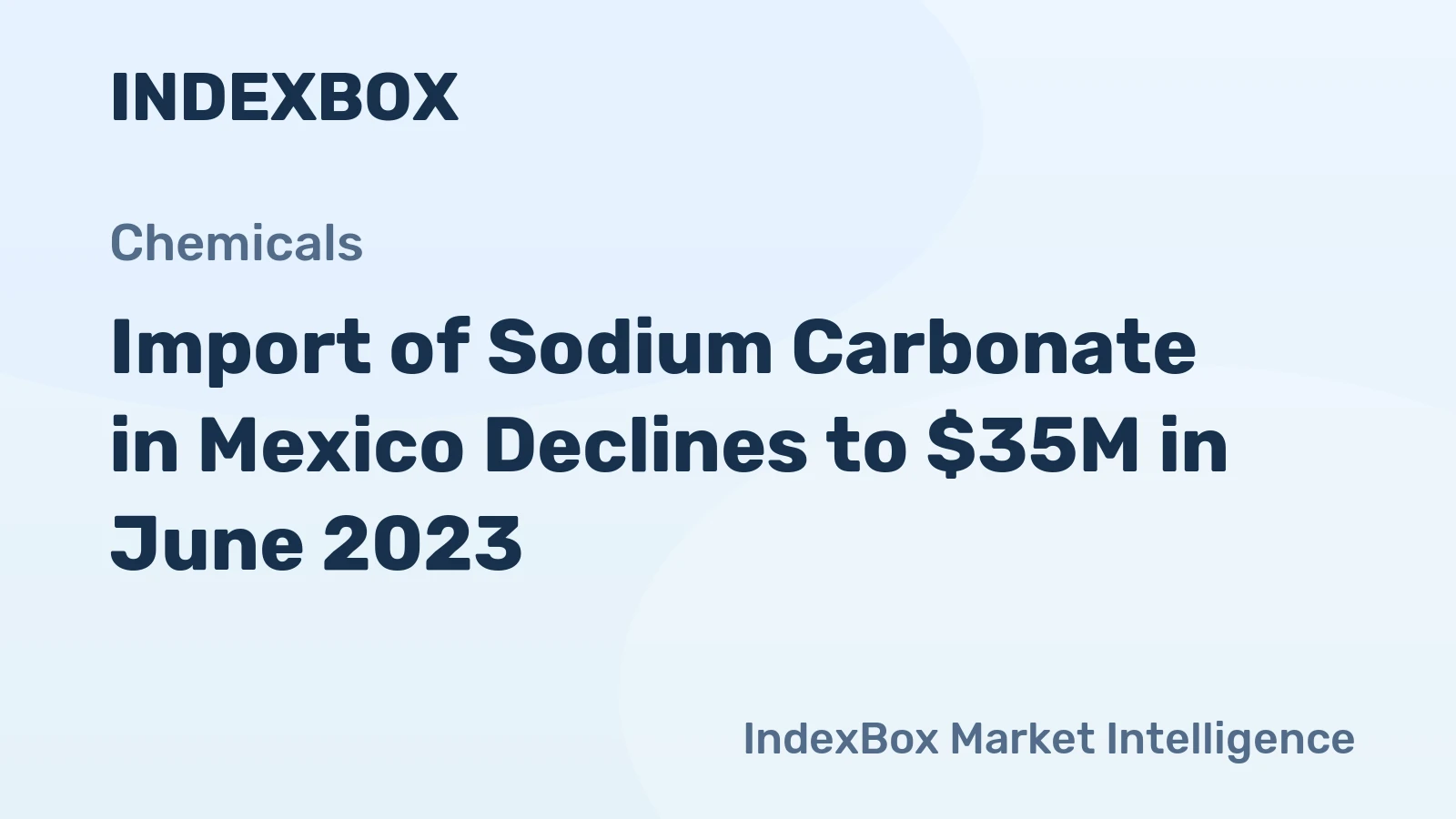 Import of Sodium Carbonate in Mexico Declines to $35M in June 2023.