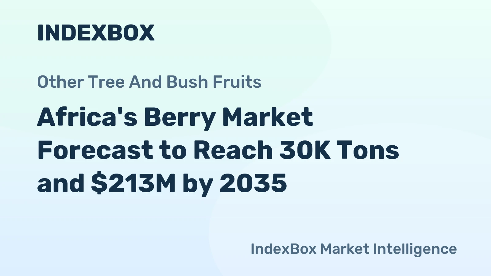 Africa's Berry Market Forecast to Reach 30K Tons and $213M by 2035