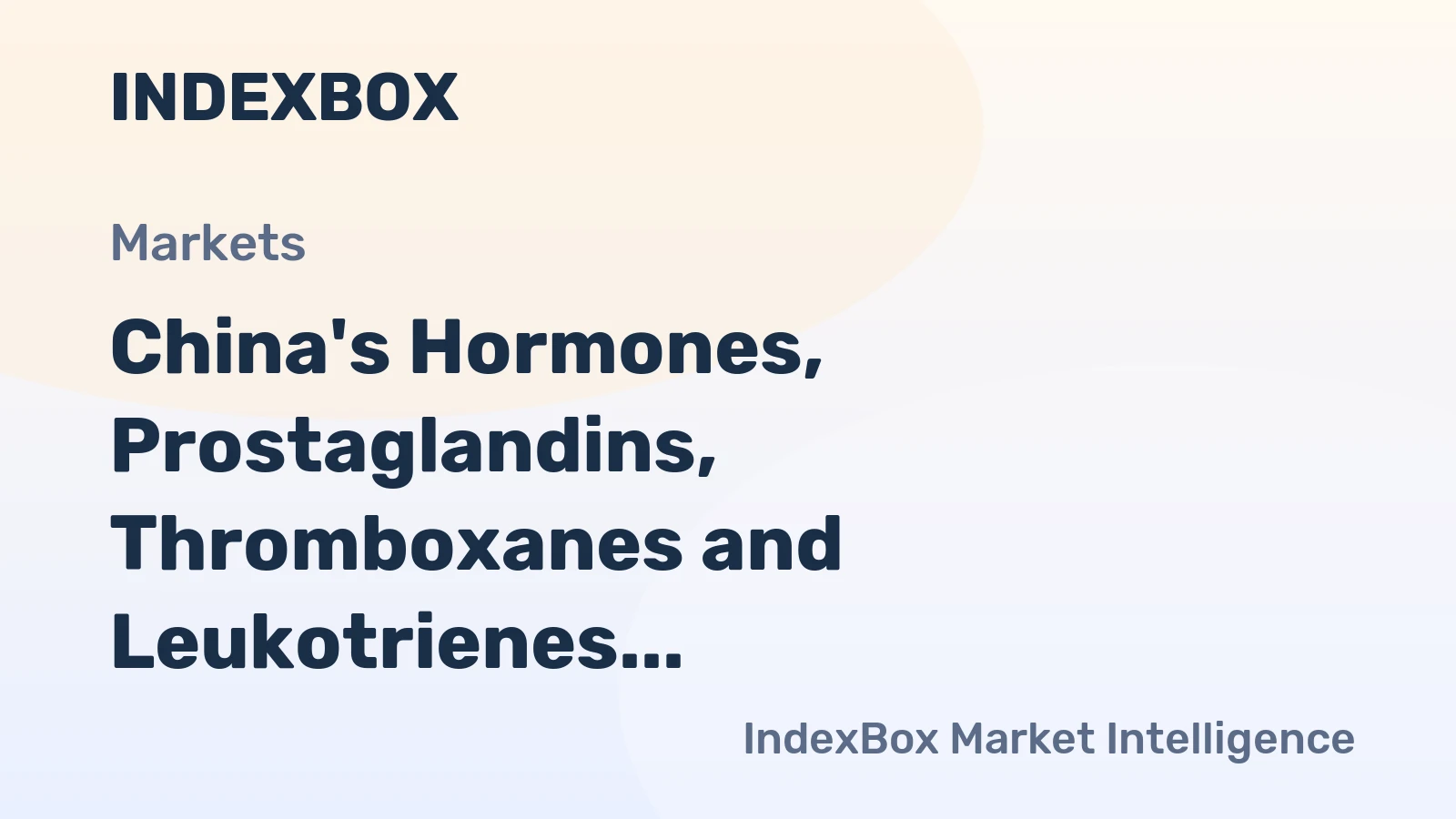 China's Hormones, Prostaglandins, Thromboxanes and Leukotrienes Market to Reach 4K Tons and $3B by 2035