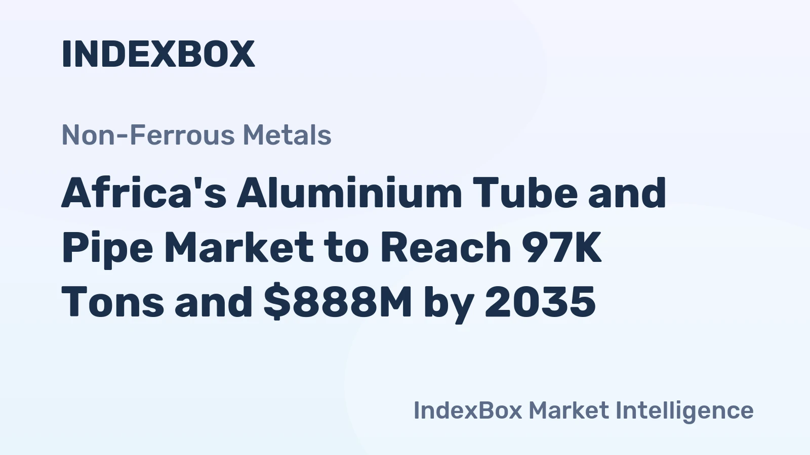 Africa's Aluminium Tube and Pipe Market to Reach 97K Tons and $888M by 2035