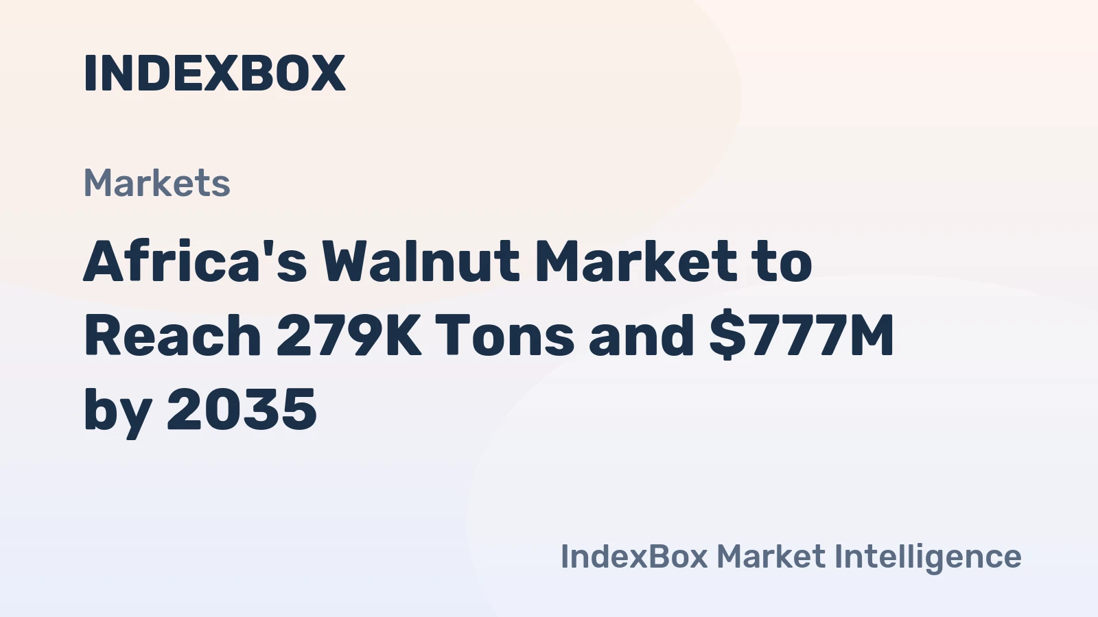 Africa's Walnut Market to Reach 279K Tons and $777M by 2035