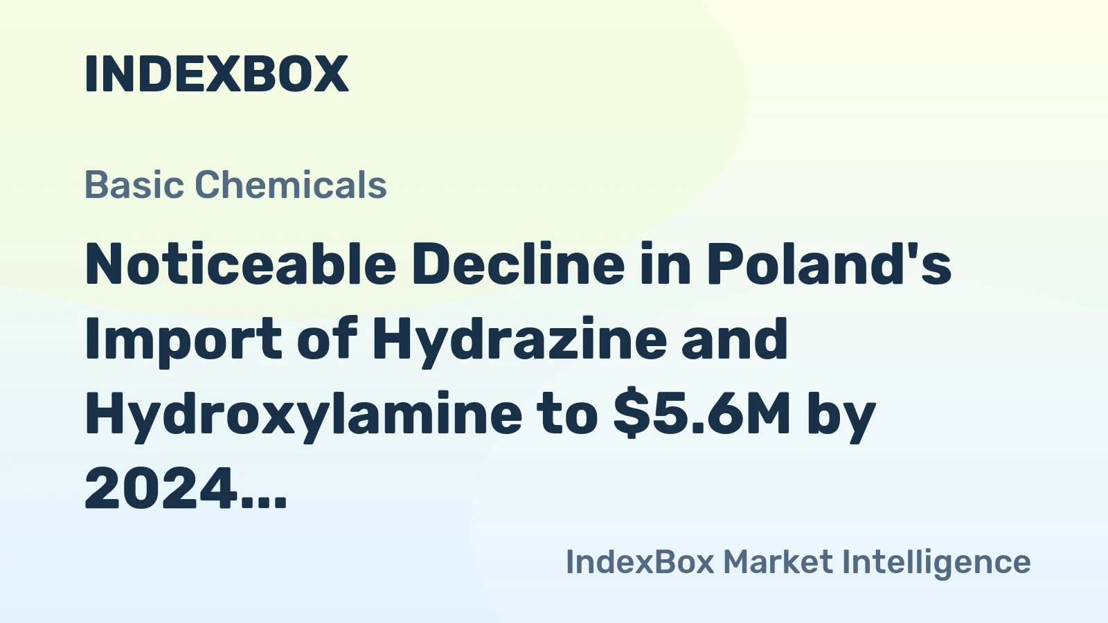 Noticeable Decline in Poland's Import of Hydrazine and Hydroxylamine to $5.6M by 2024