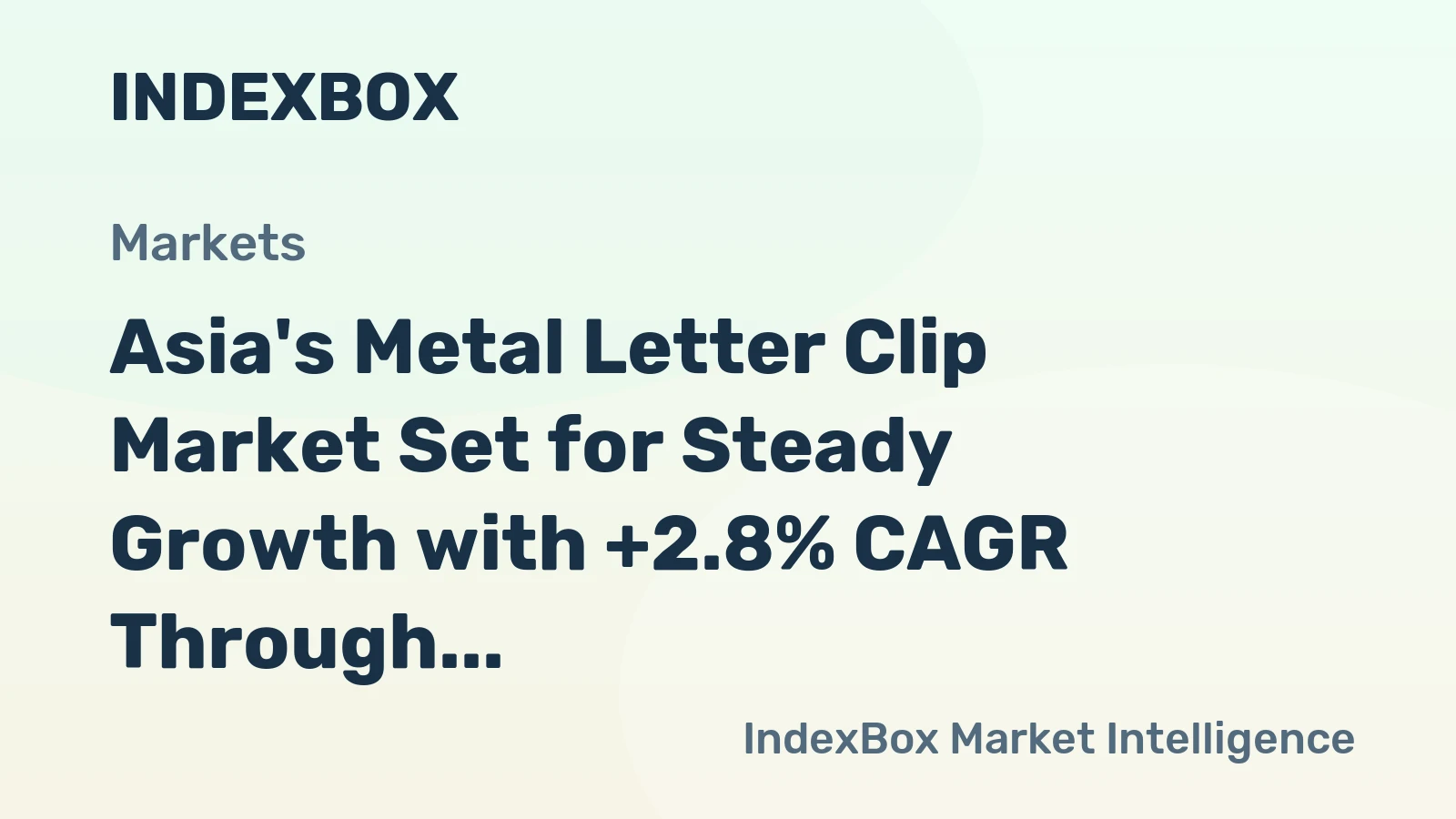 Asia's Metal Letter Clip Market Set for Steady Growth with +2.8% CAGR Through 2035
