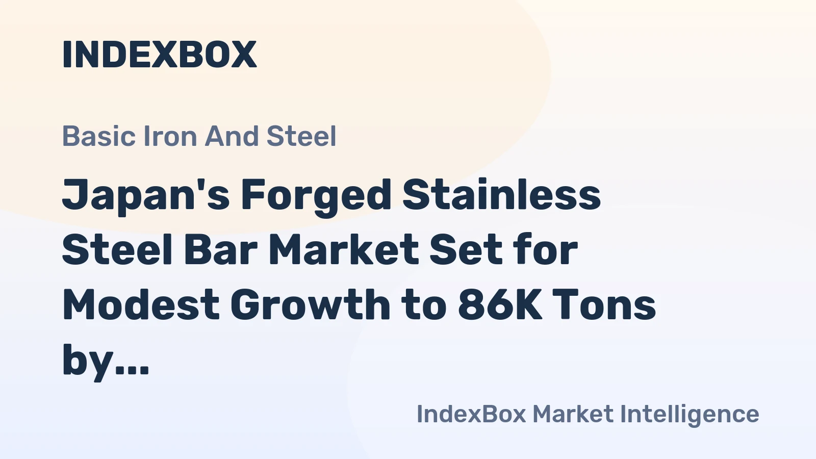 Japan's Forged Stainless Steel Bar Market Set for Modest Growth to 86K Tons by 2035