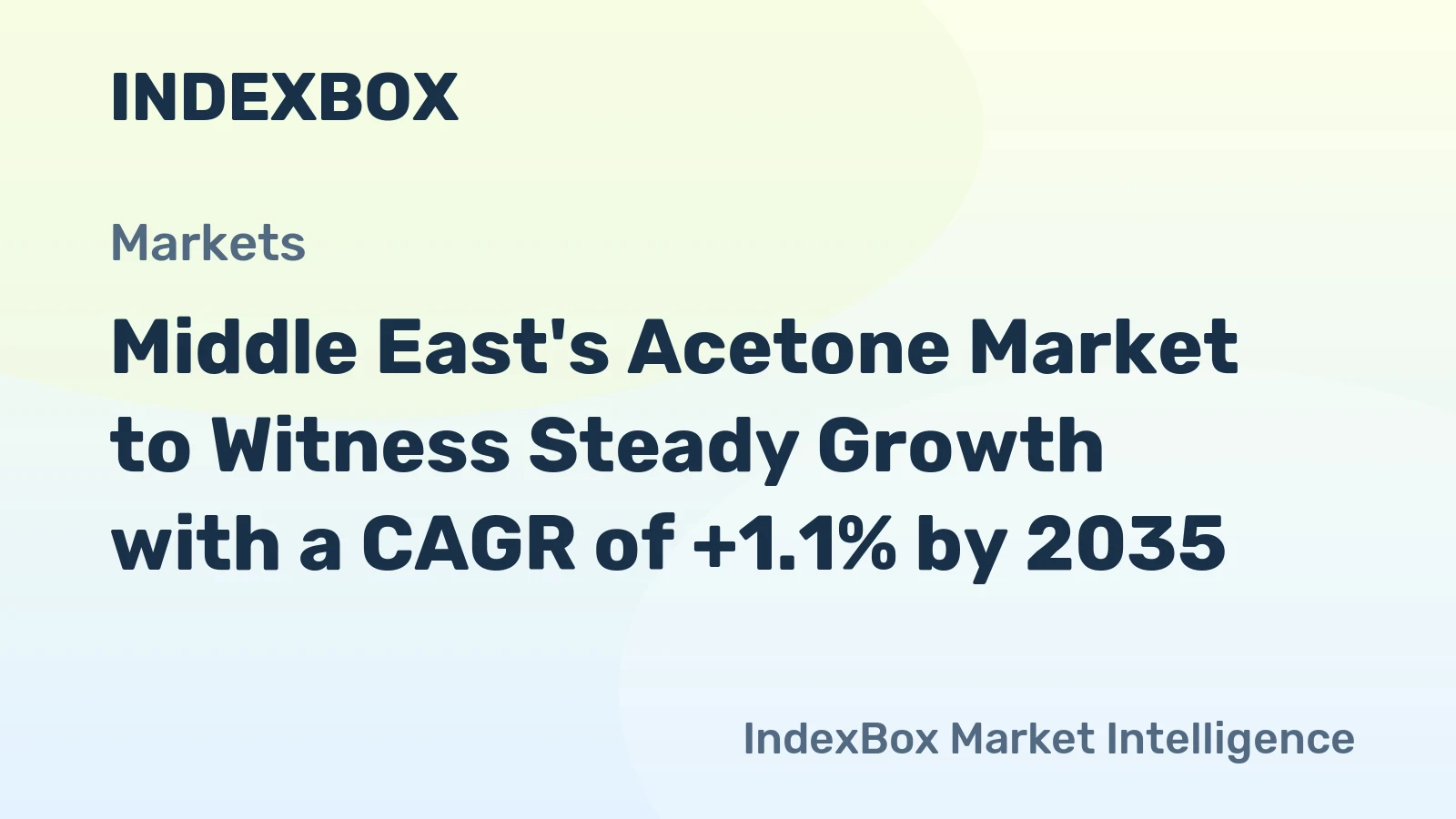 Middle East's Acetone Market to Witness Steady Growth with a CAGR of +1.1% by 2035