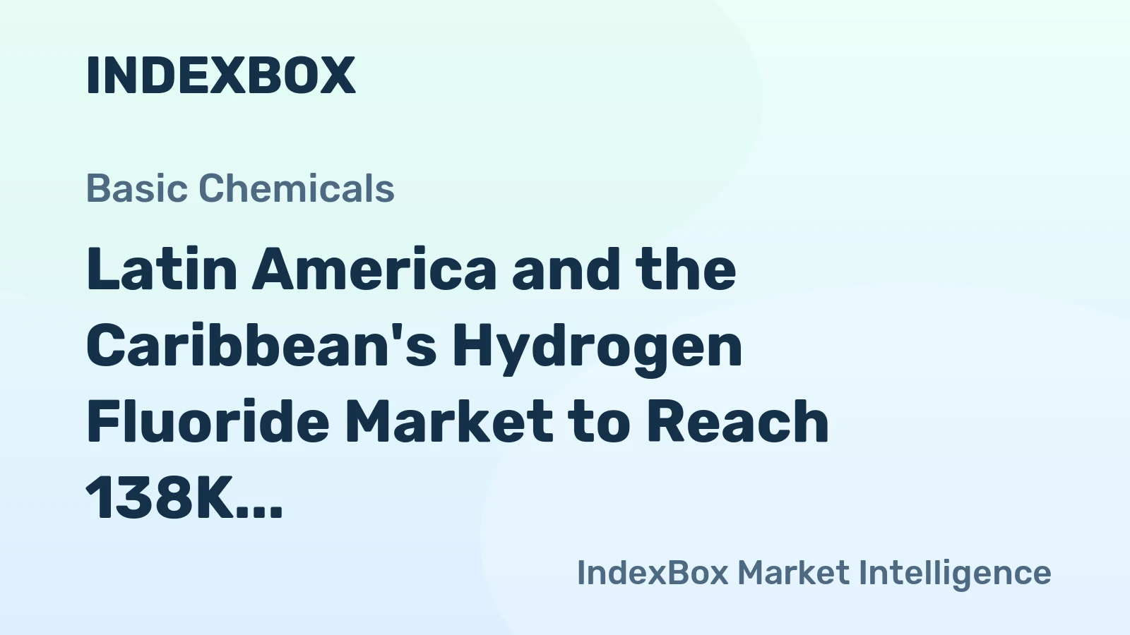 Latin America and the Caribbean's Hydrogen Fluoride Market to Reach 138K Tons and $334M by 2035