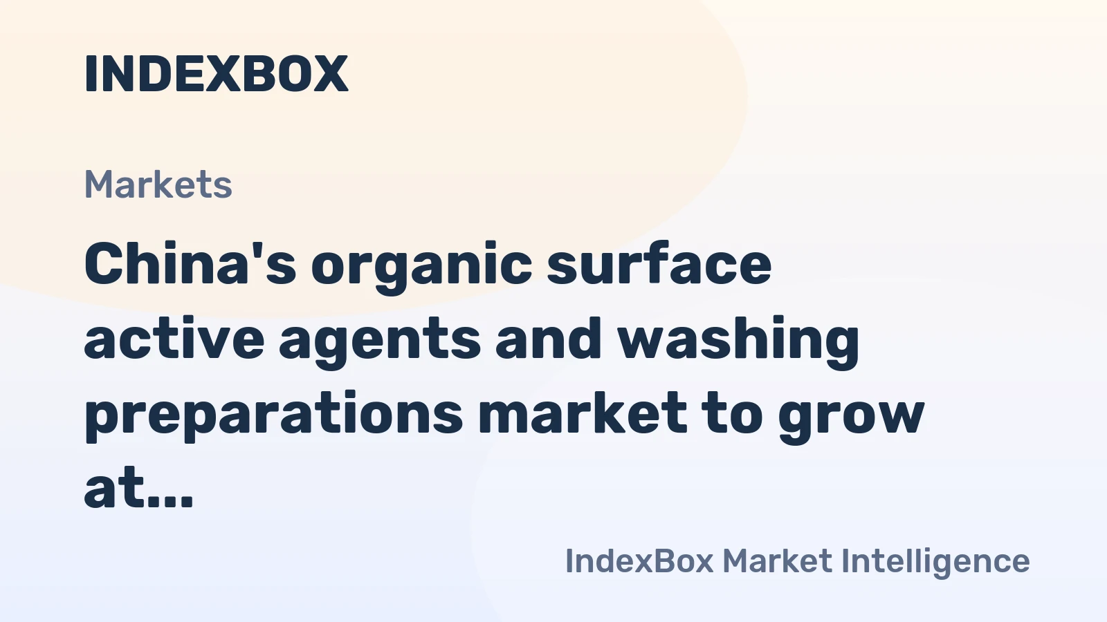 China's organic surface active agents and washing preparations market to grow at a decelerating 3.6% CAGR, reaching 26M tons by 2035.