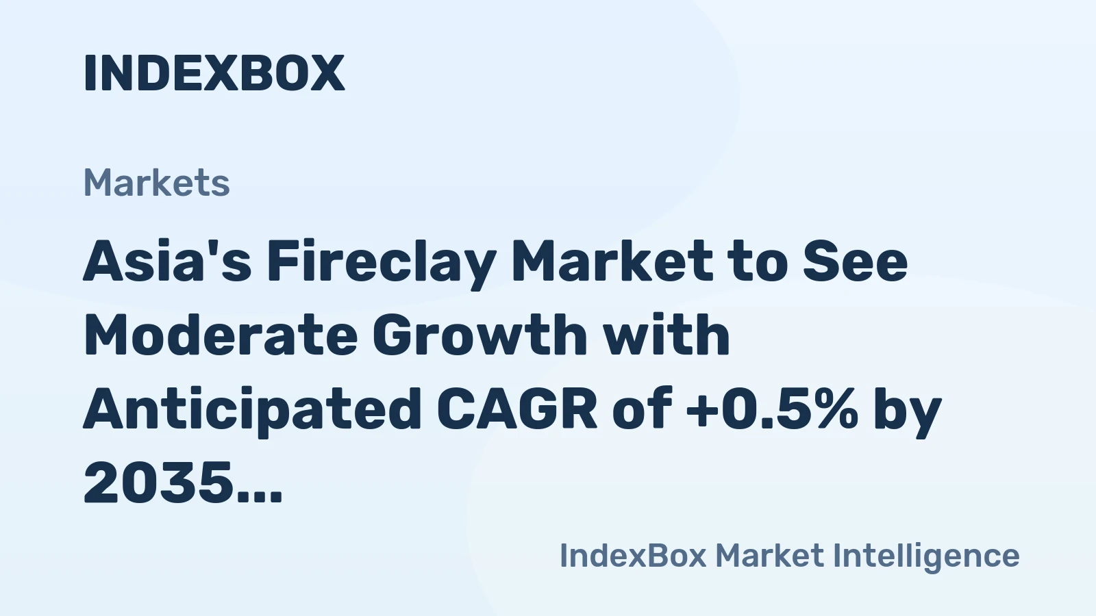 Asia's Fireclay Market to See Moderate Growth with Anticipated CAGR of +0.5% by 2035