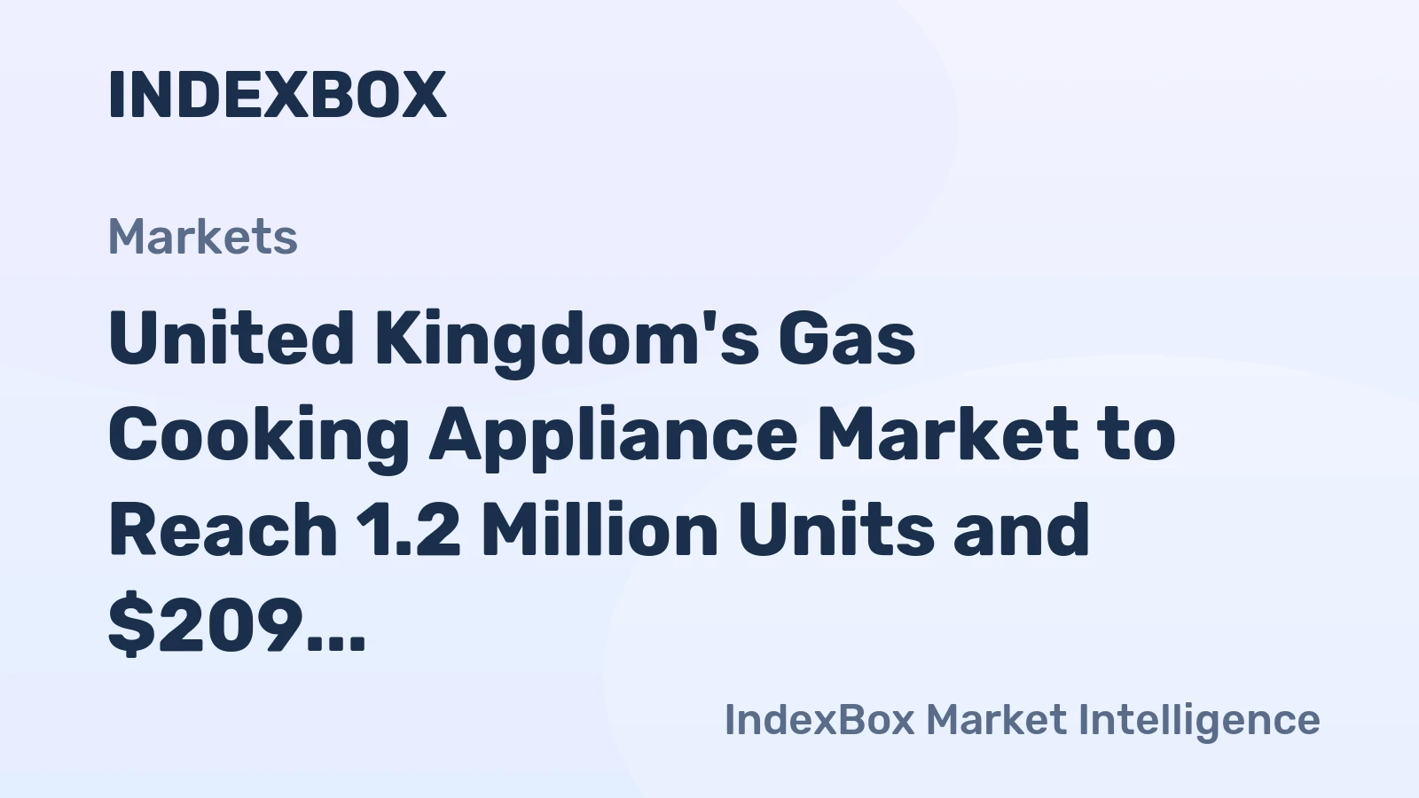 United Kingdom's Gas Cooking Appliance Market to Reach 1.2 Million Units and $209 Million Value by 2035