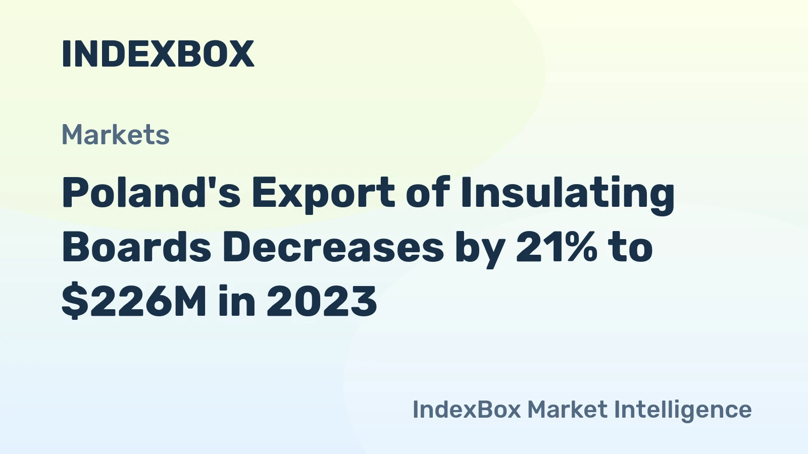 Poland's Export of Insulating Boards Decreases by 21% to $226M in 2023