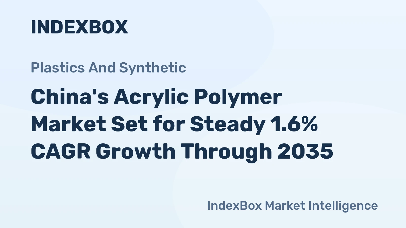 China's Acrylic Polymer Market Set for Steady 1.6% CAGR Growth Through 2035
