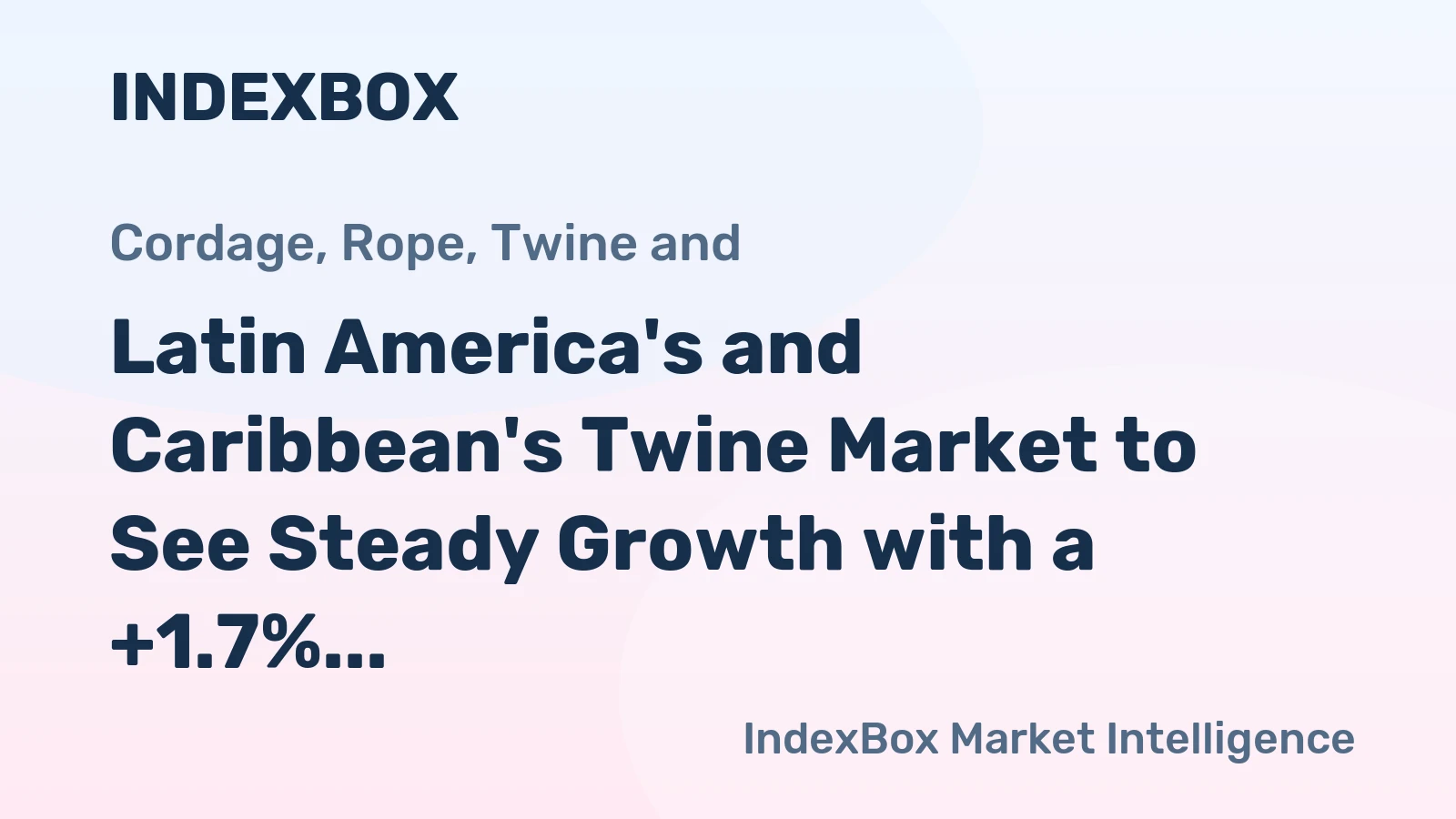 Latin America's and Caribbean's Twine Market to See Steady Growth with a +1.7% CAGR Through 2035
