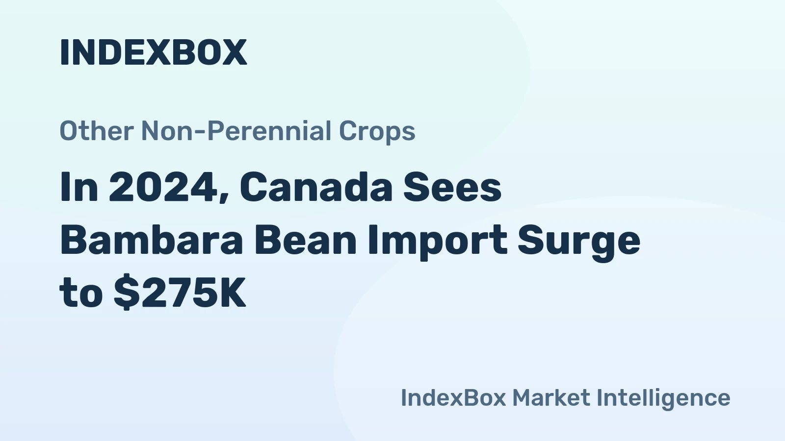 In 2024, Canada Sees Bambara Bean Import Surge to $275K