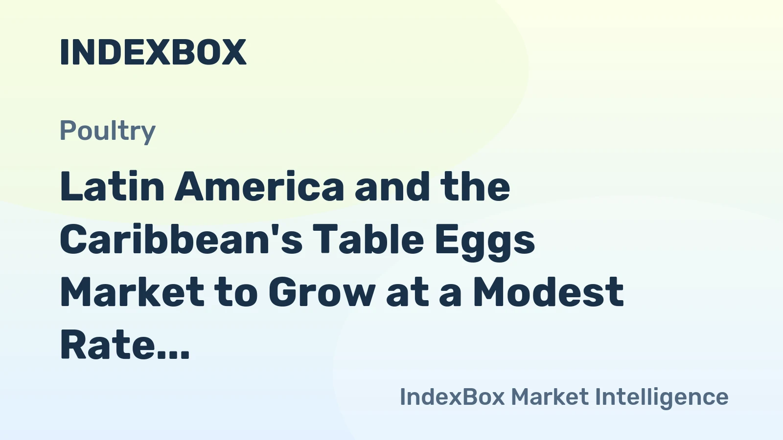 Latin America and the Caribbean's Table Eggs Market to Grow at a Modest Rate of +0.9% CAGR from 2024 to 2035
