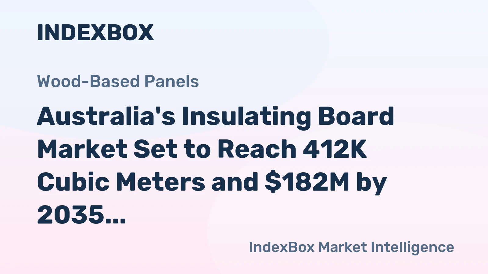 Australia's Insulating Board Market Set to Reach 412K Cubic Meters and $182M by 2035