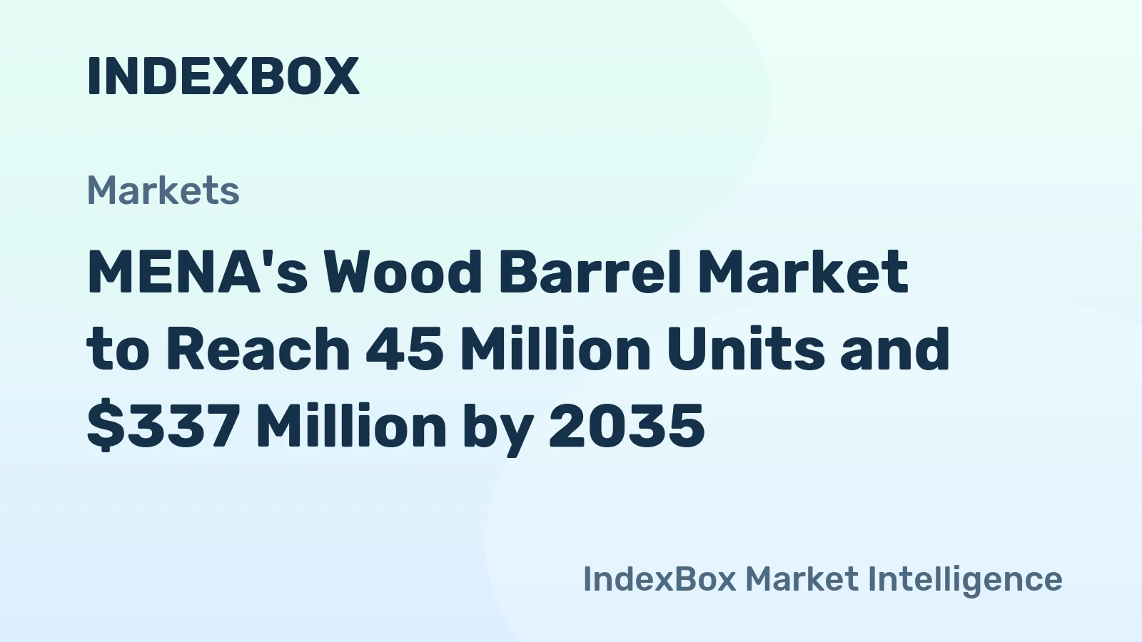 MENA's Wood Barrel Market to Reach 45 Million Units and $337 Million by 2035